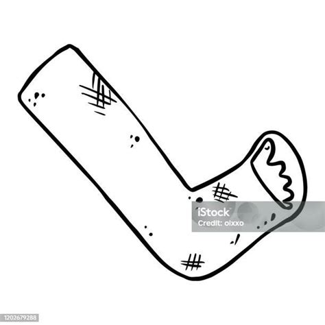 부러진 다리 캐스트 낙서 석고 석고에 부상당한 사지 미디어 문자 그림 그래픽 기호 석고붕대에 대한 스톡 벡터 아트 및 기타