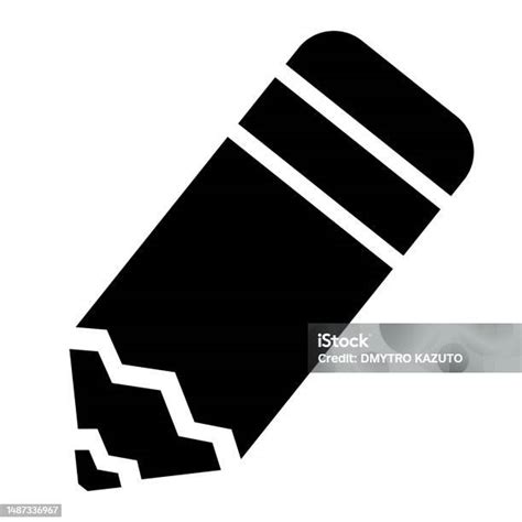 지우개 검정 아이콘이 있는 연필입니다 벡터 아이콘은 흰색 배경에 분리되어 있습니다 검은색에 대한 스톡 벡터 아트 및 기타 이미지 검은색 공란 교육 Istock
