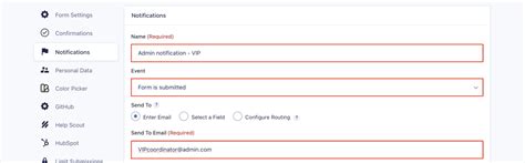 Wordpress Form Notification Emails Conditional Logic