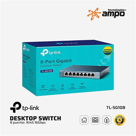 Tl Sg108 Switch Tp Link Ampo Tecnologies