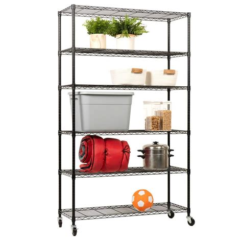 Buy 6 Tier Wire Shelving Unit 48 X 18 X 82 Garage Storage Shelves