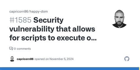 Security Vulnerability That Allows For Scripts To Execute On The Server