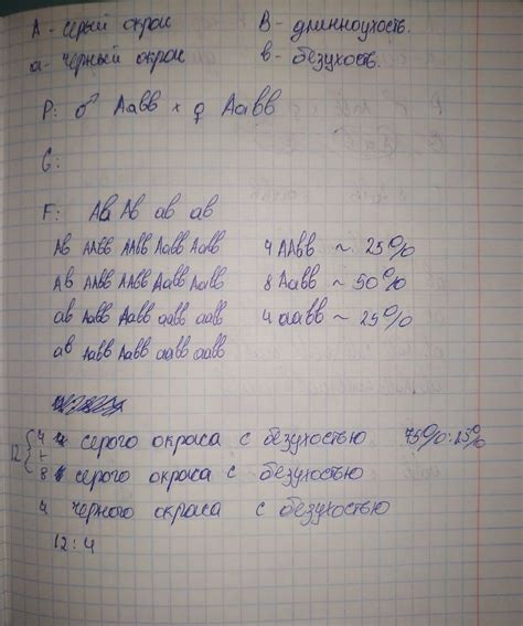 ЗАДАЧА В овець сiре забарвлення вовни домінує над чорним а довговухість не повно домінує над