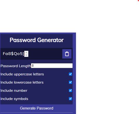 GitHub Adrien GitHub Password Generator
