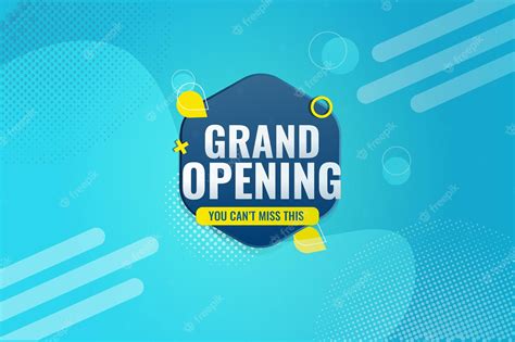 Plantilla Plana De Banner De Gran Inauguración Vector Premium