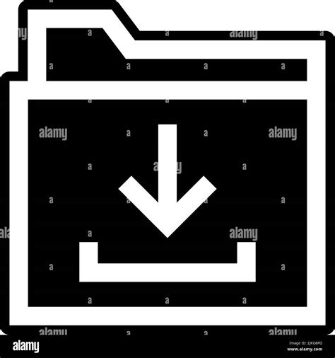 Folder Icon Black Vector Illustration Stock Vector Image And Art Alamy