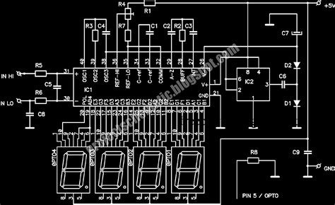 Led Digital Voltmeter Circuit Diagram Led Voltmeter Circuit
