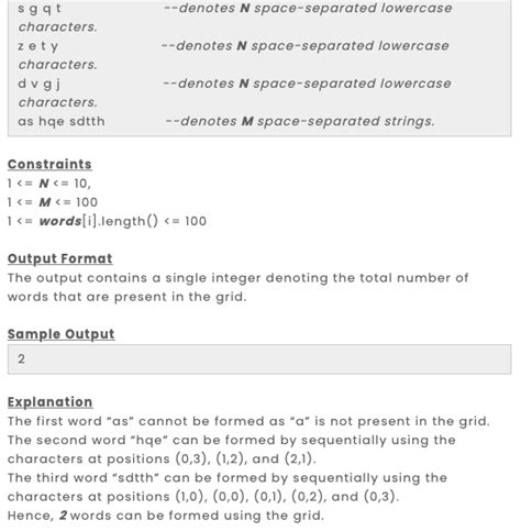 Solved Backtracking Word Puzzle Alice Has Made A Nx N Grid