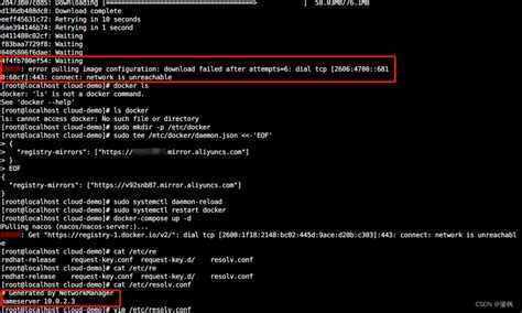 docker下载镜像时报错：network is unreachable docker network is unreachable csdn博客
