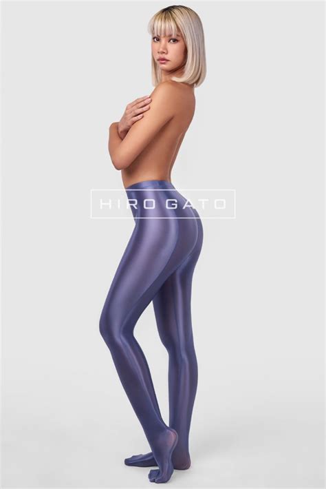 Sheer Nylon Leggings Navy Blue Hiro Gato