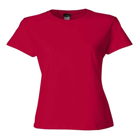 Hanes Sl04 Ladies 45 Oz 100 Ringspun Cotton Nano T T Shirt