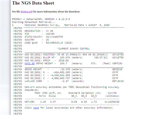 Rs2 Manual Coordinates From Ngs Data Sheet Rtk Ppk Configuration