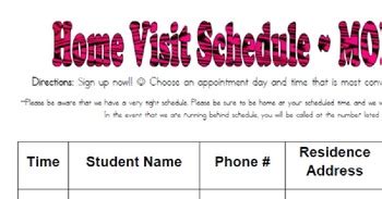 Kindergarten Home Visit Packet By 2 Gals In Kinder Tpt