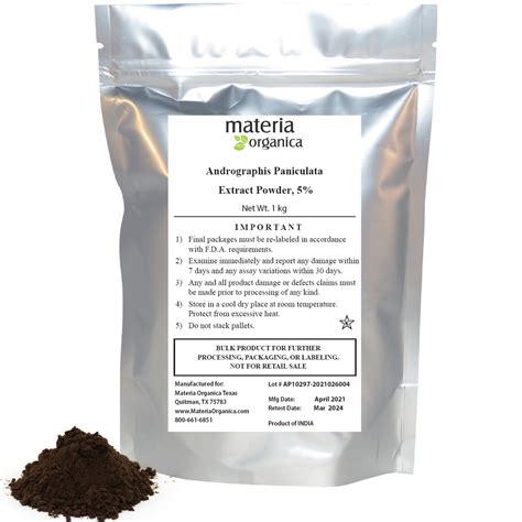 Andrographis Paniculata Extract Powder Andrographolide 5 By Hplc