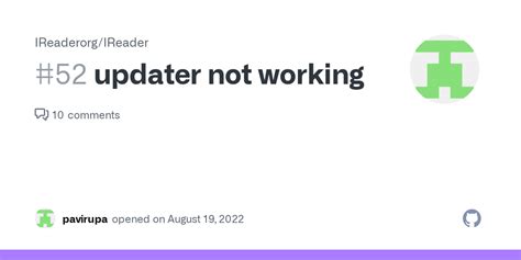 Updater Not Working · Issue 52 · Ireaderorgireader · Github
