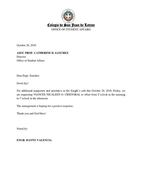 Letter Of Offset Pdf