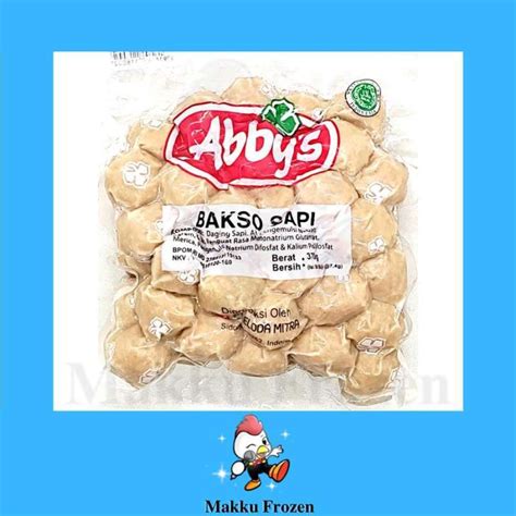 Jual Abbys Bakso Sapi Makanan Beku 370g 50 Biji Halal Enak Lezat