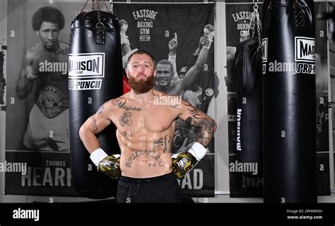 Boxer Floyd Masson Is Seen Posing For A Photo During A Media Event At