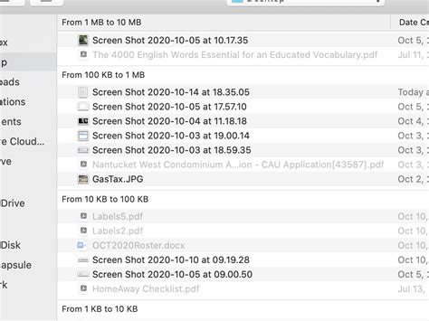 Why Does Ios Show Files Grouped By Size R Apple Community