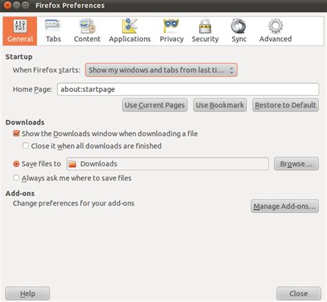 how to enable session restore in firefox i have a pc