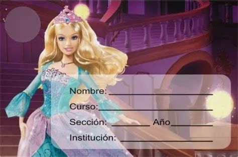Etiquetas De Barbie Para Cuadernos Imagui