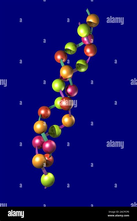 Dna Molecule Computer Artwork Showing A Double Stranded Dna Deoxyribonucleic Acid Molecule