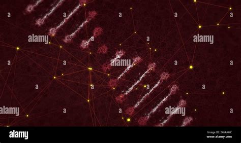Image Of Dna Strand Over Shapes Stock Photo Alamy