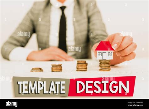 Writing Displaying Text Template Design Concept Meaning An Overall Layout Or Blueprint With A