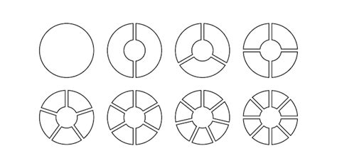 Premium Vector Circle Division Infographic Icon Set Pie Chart Divided