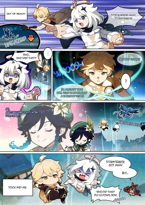 Aether Venti Paimon Amber And Dvalin Genshin Impact Danbooru