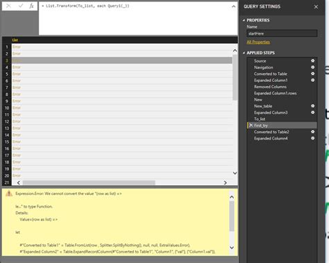 Solved Power Query Get A Table From A Column Of Lists