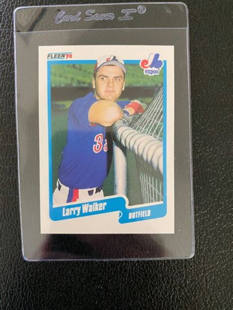 1990 Fleer Larry Walker MINT Rookie Card 2020 HOF 363 EBay