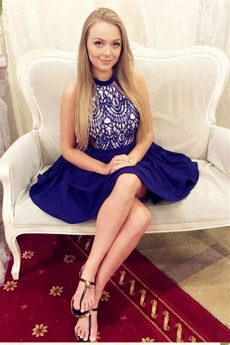 A Line Lace Halter Royal Blue Short Homecoming Dresses Laurafashionshop
