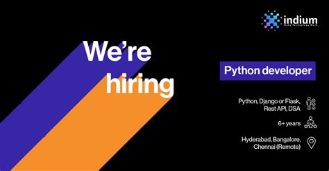 Indium Software On Linkedin Python Developer Indium