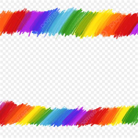Rainbow Crayons Clipart Png Images Cute Creative Rainbow Stripes Abstract Crayon Border Border