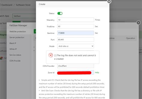 The Log File Does Not Exist And Cannot Be Created Fail Ban Plugin AaPanel Free Hosting