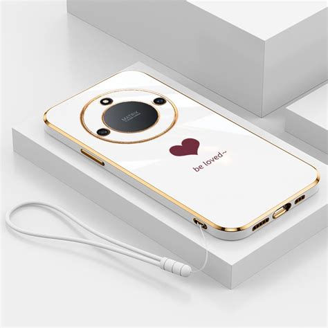 Honor X9c X9b X9a 5g X6 X8 5g Luxury Love Heart Casing Square Edges