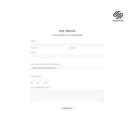 Squarespace Minimal Form Plugin