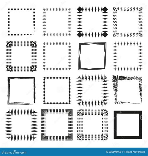 Decorative Frame Set Unique Border Designs Various Artistic Styles