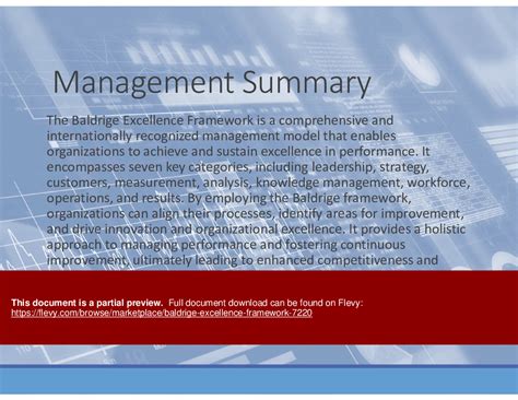 Baldrige Excellence Framework Ppt Slide Deck