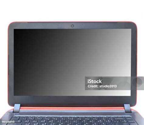 빈 화면을 흰색 배경에 고립 된 노트북 0명에 대한 스톡 사진 및 기타 이미지 0명 Lcd 검은색 Istock