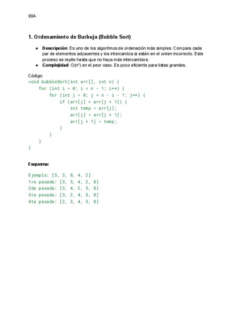 Algoritmos De Ordenacion Pdf