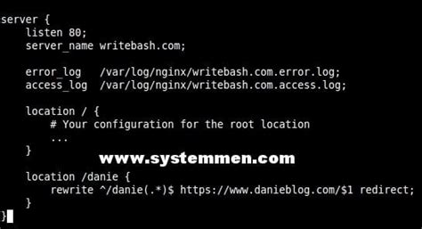 Nginx Redirect A Location To Another Domain