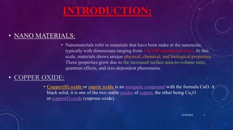 Synthesis Of Copper Oxidepptx