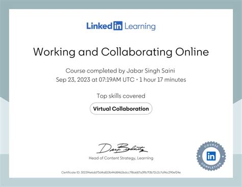 Jabar Singh Saini On Linkedin Certificate Of Completion
