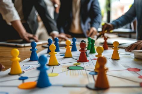 Premium Photo A Board Game With A Game Board Game Being Played With People In The Background