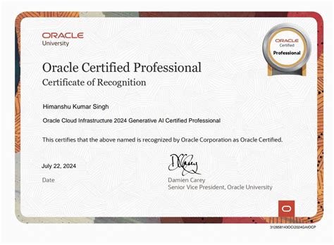 Himanshu Kumar Singh On Linkedin Oraclecertified Cloudinfrastructure Professionalgrowth