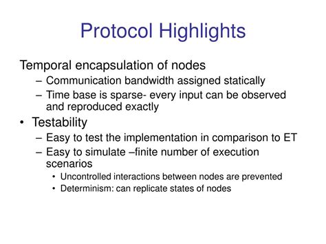 Ppt Time Triggered Architectures Protocols And Applications