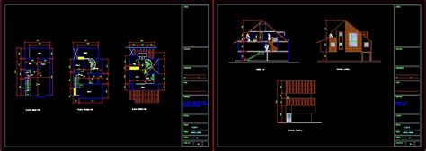 Vacation Cottage Dwg Block For Autocad • Designs Cad