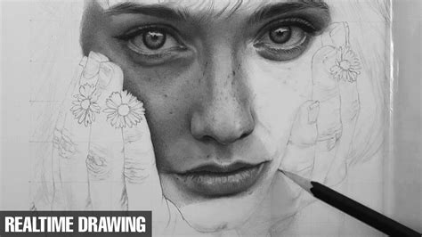 Realtime Drawing A Realistic Portrait Part 4 Youtube